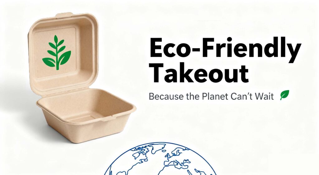 Eco-Friendly Takeout With Cornstarch & Bagasse Packaging