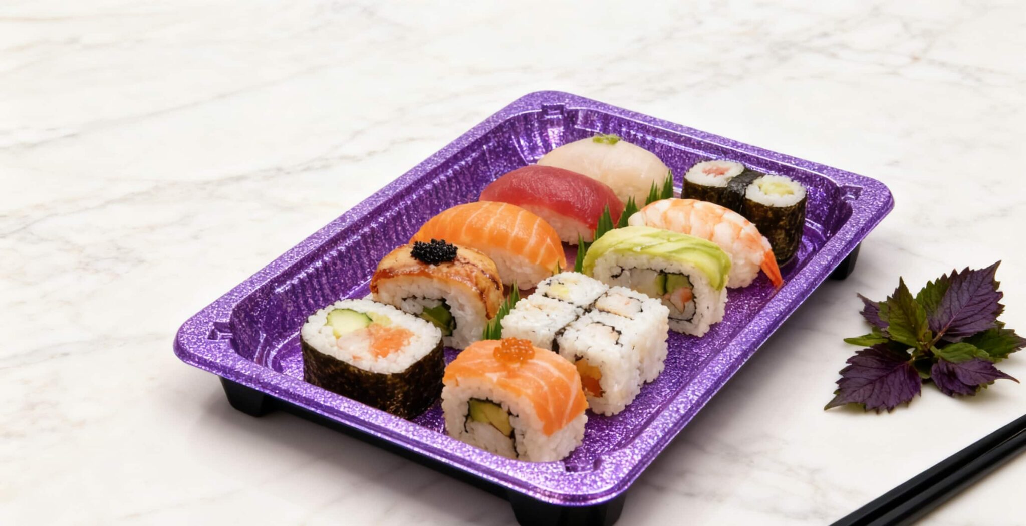 Purple Square PET Sushi Tray: A Modern Twist On Traditional Sushi ...