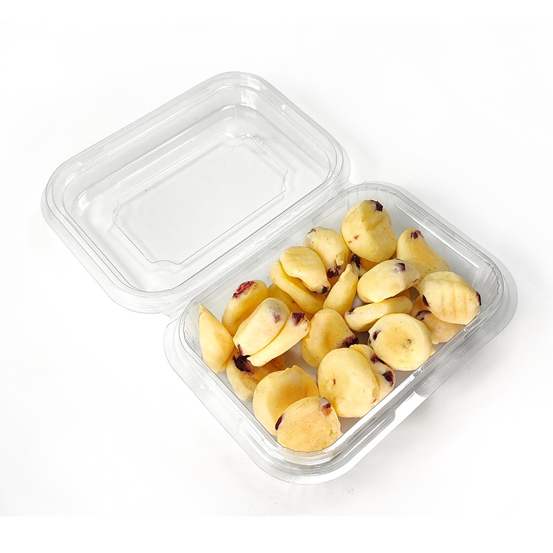 Disposable Snack Box With Lid: PET Clear Packaging For Pastries, Fruits ...