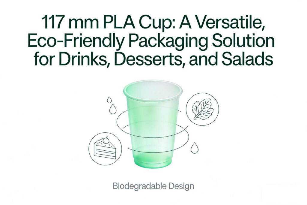PLA Cup Eco Packaging For Drinks, Desserts And Salads