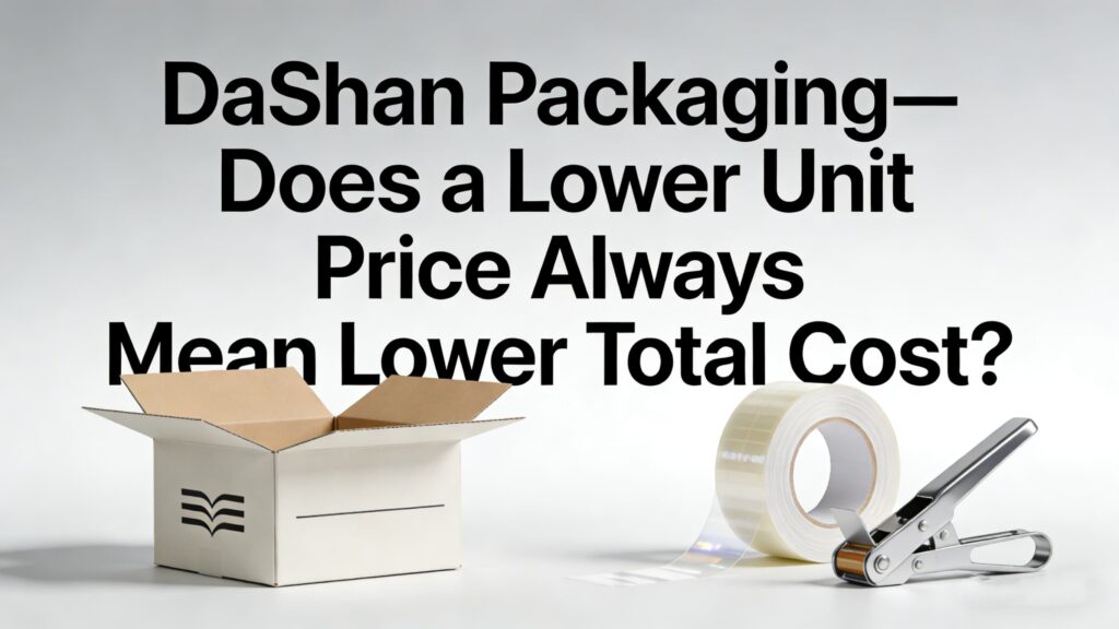 DaShan Packaging——Does A Lower Unit Price Always Mean Lower Total Cost?